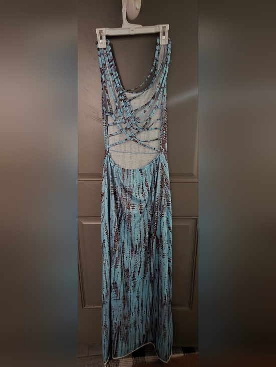Dresses | Sleeveless Blue Tiedye Maxi Dress | Poshmark